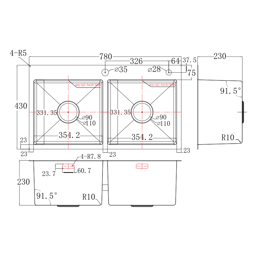 Chậu Rửa Bát Faster FS7843HMS (FS7843HMS) - Kho Điện Máy Hà Nội